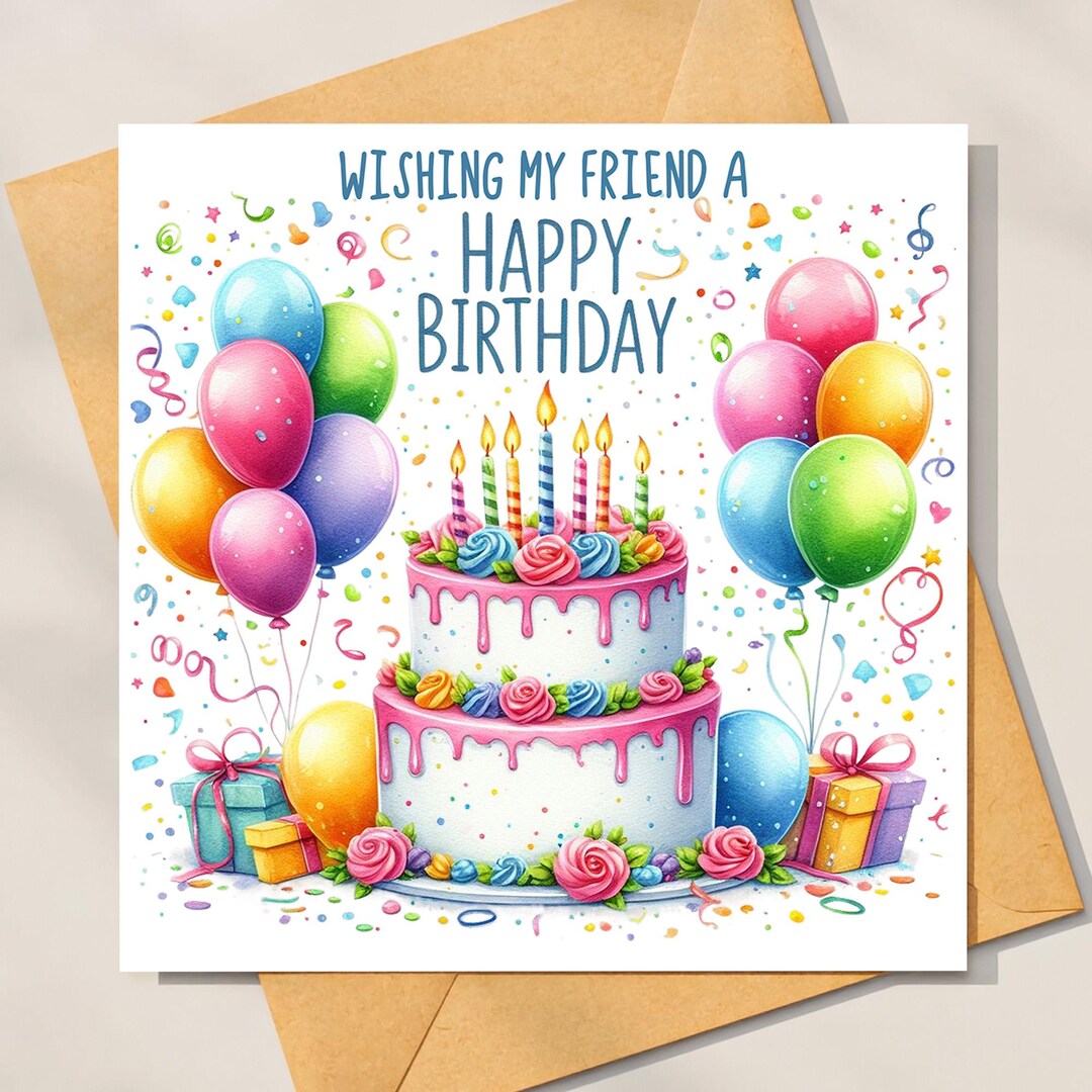 Birthday Card for a Friend, Female Birthday Card, Ladies Birthday Card ...