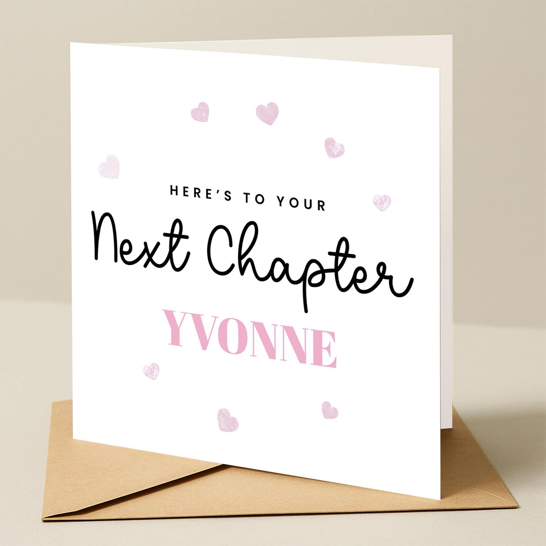 Here's to Your Next Chapter Card New Job Card Funny Leaving Work Card ...