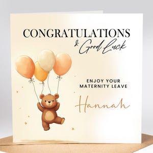 Maternity Leave Card, Contraulations Pregnancy Card Your Leaving Us to ...