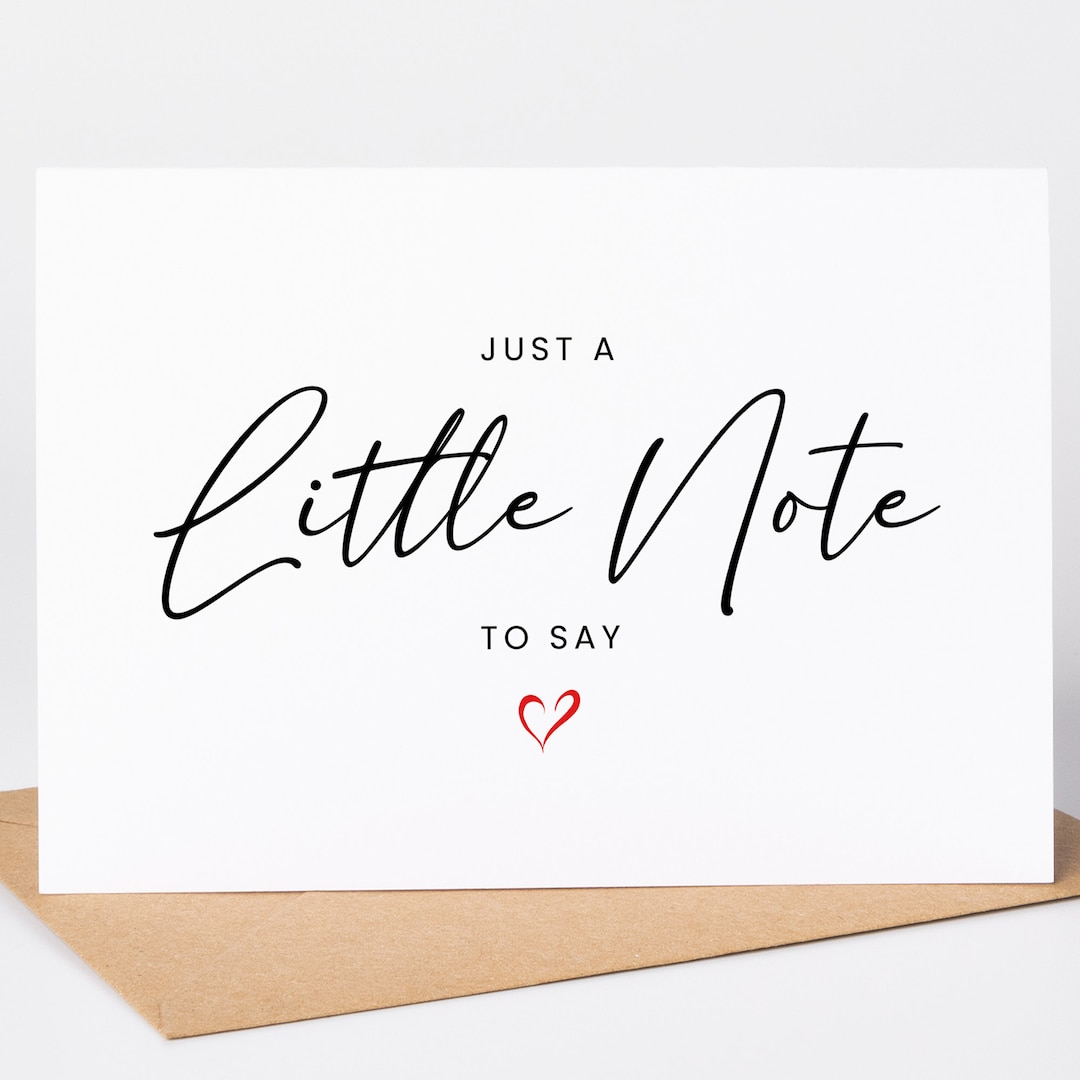 PREGNANCY ANNOUNCEMENT CARD, Just a Little Note to Say ... Baby ...