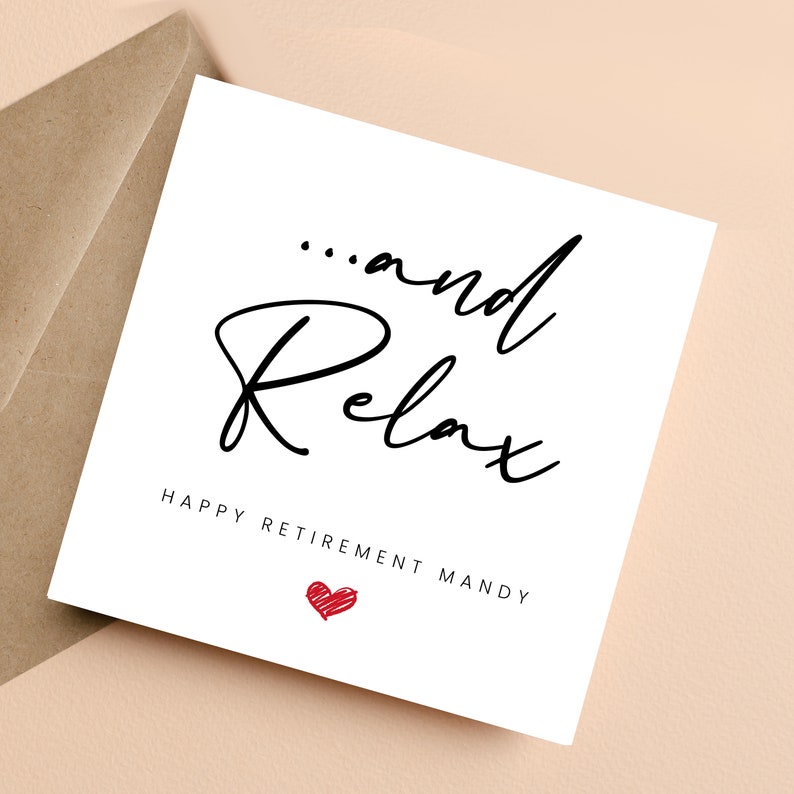 Personalised Happy Retirement Card Retire and Relax Leaving - Etsy