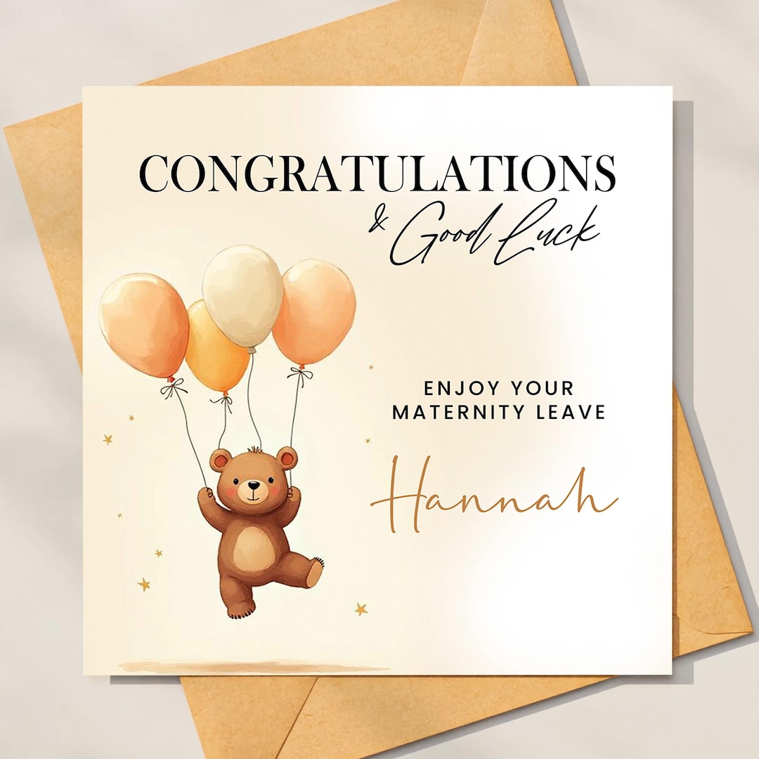 Maternity Leave Card, Contraulations Pregnancy Card Your Leaving Us to ...