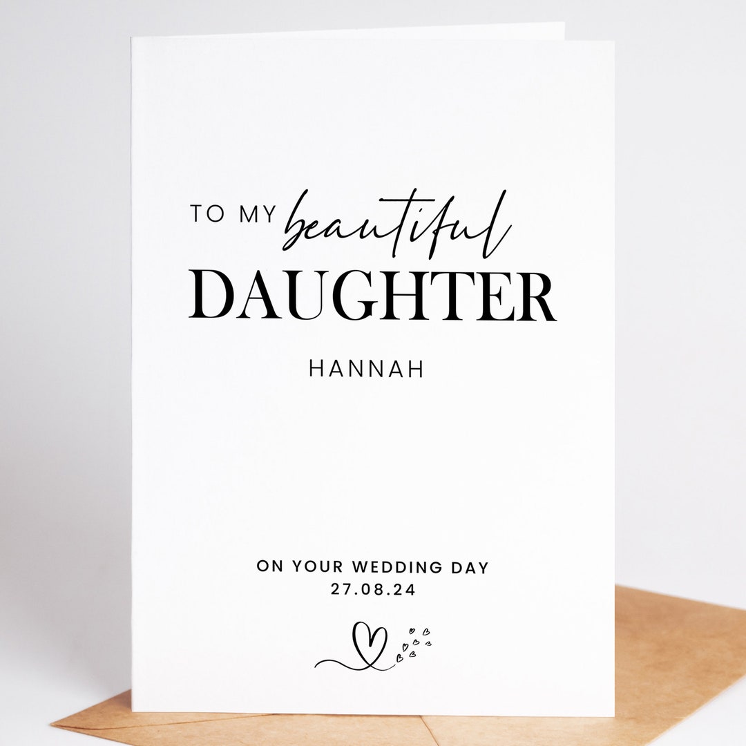 Beautiful Wedding Cards for Daughter, Wedding Card for Daughter From ...