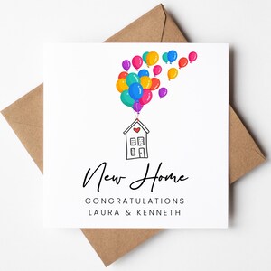 New Home Card, Personalised Congratulations on Your New Home Card ...
