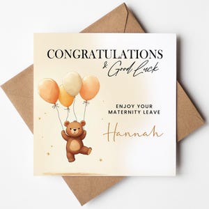 Maternity Leave Card, Contraulations Pregnancy Card Your Leaving Us to ...