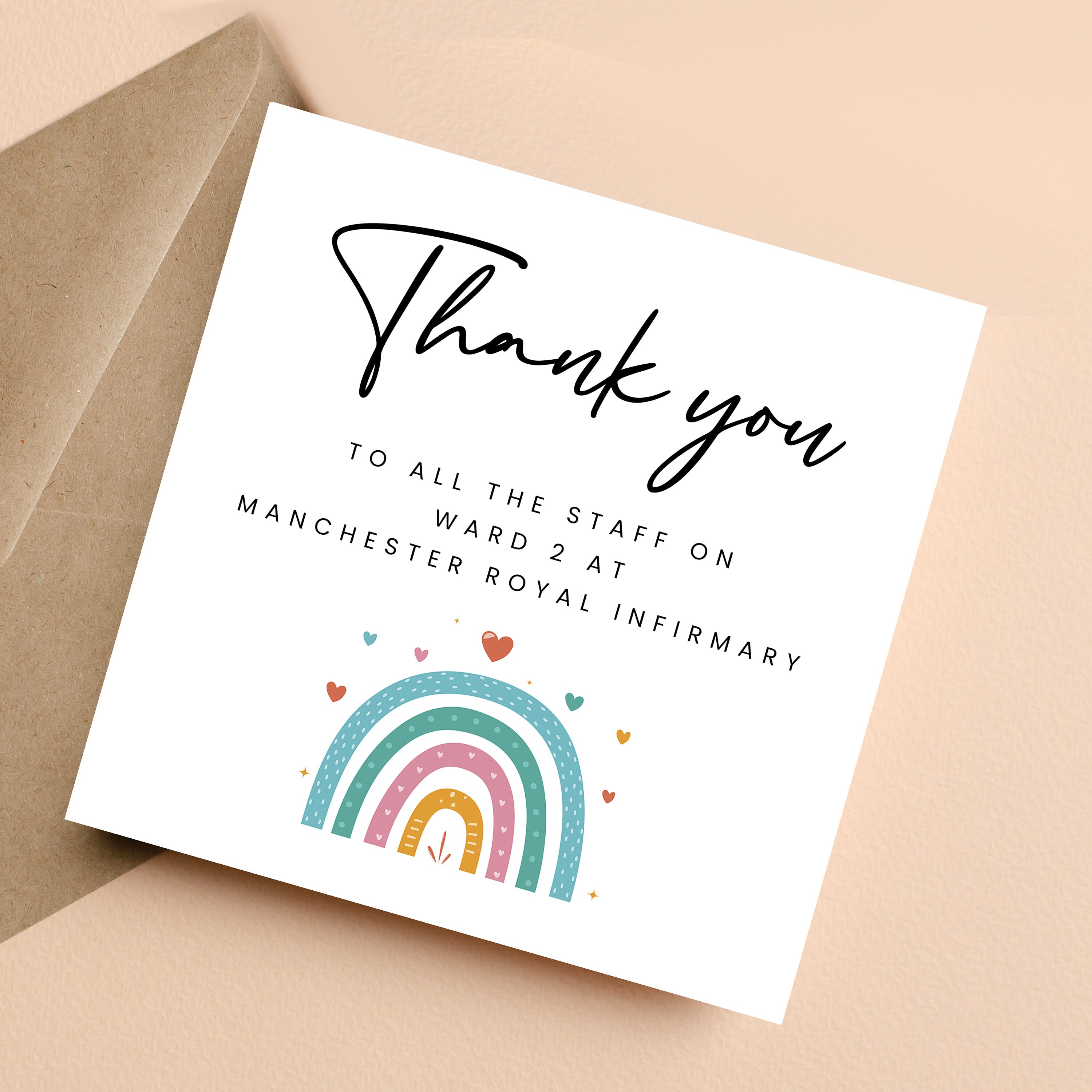 Personalised Thank You Card for Nurses Doctors Hospital - Etsy