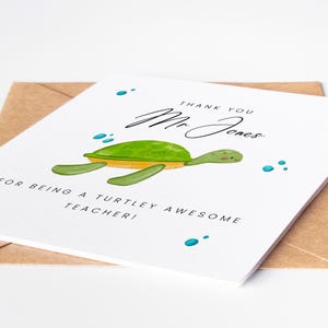 Thank You for Being a Turtley Awesome Teacher, Personalised Teacher ...