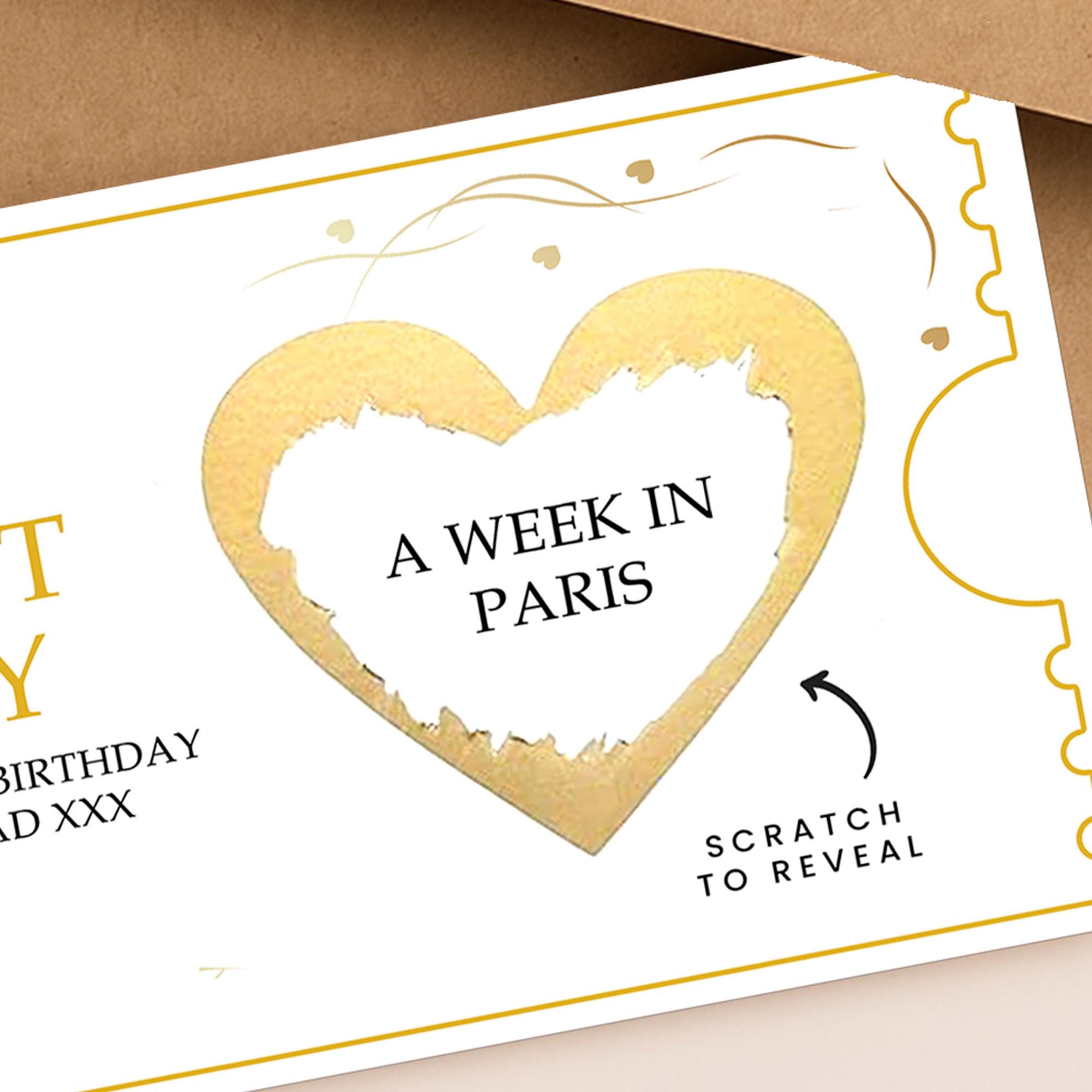 Personalised Scratch to Reveal Voucher, Surprise Birthday Scratch Card ...