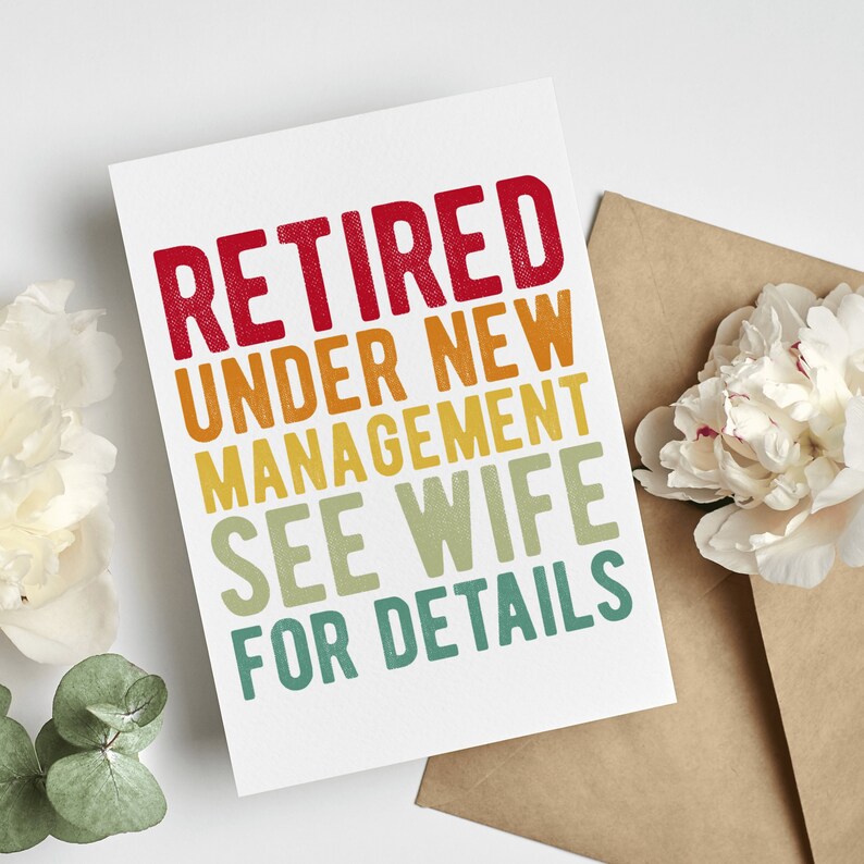 Retirement Under New Management Card Retire and Relax - Etsy