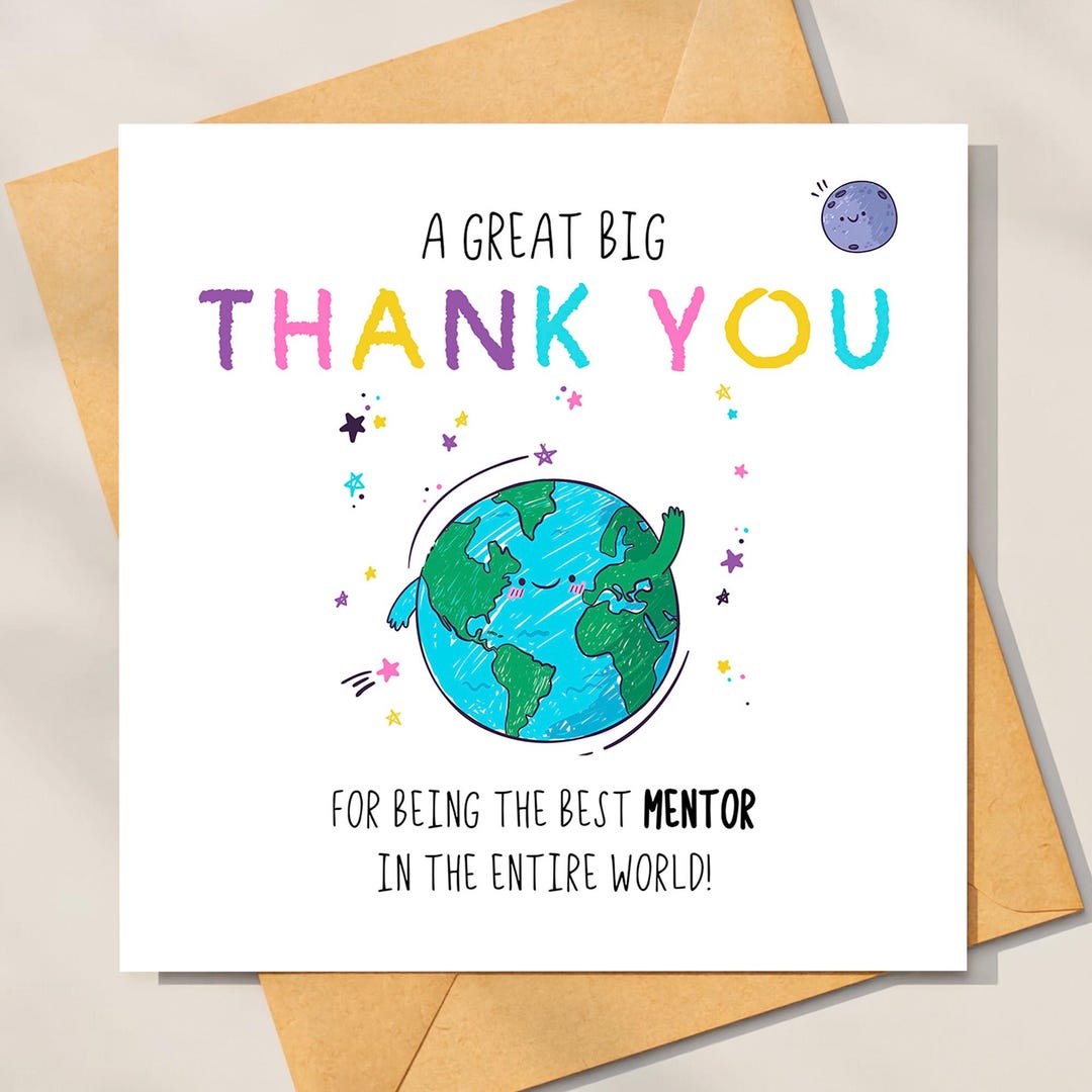 Thank You to My Mentor Card | Thank You for Mentoring Me Card, to a ...