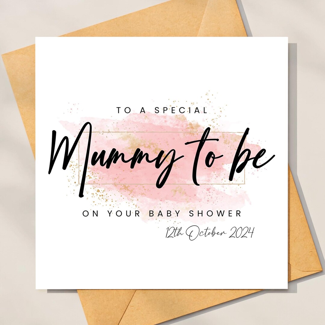 Baby Shower Card | Mummy to Be Card, Happy Baby Shower, New Mum Card ...