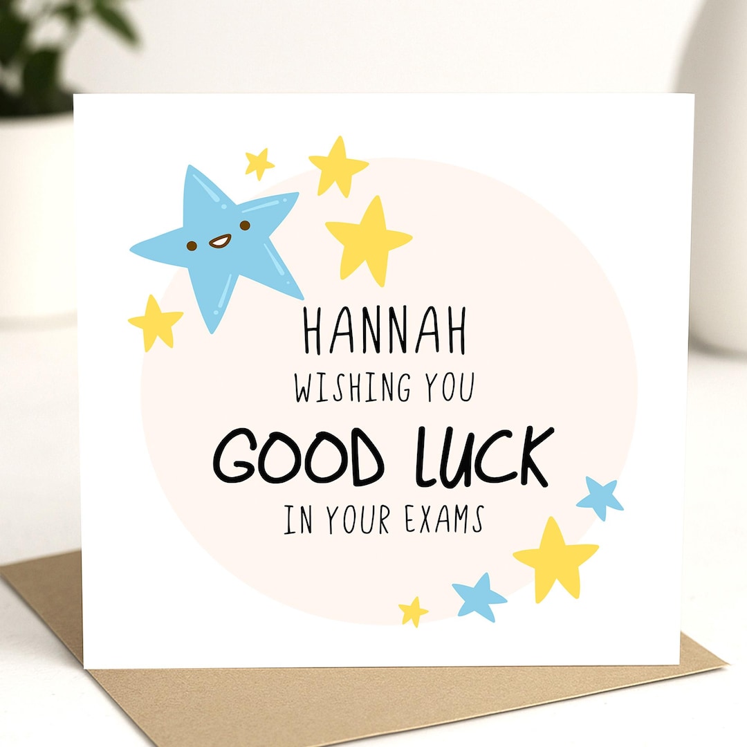 Good Luck Exams Card, A Level Good Luck, GCSE Good Luck Cards, Good ...