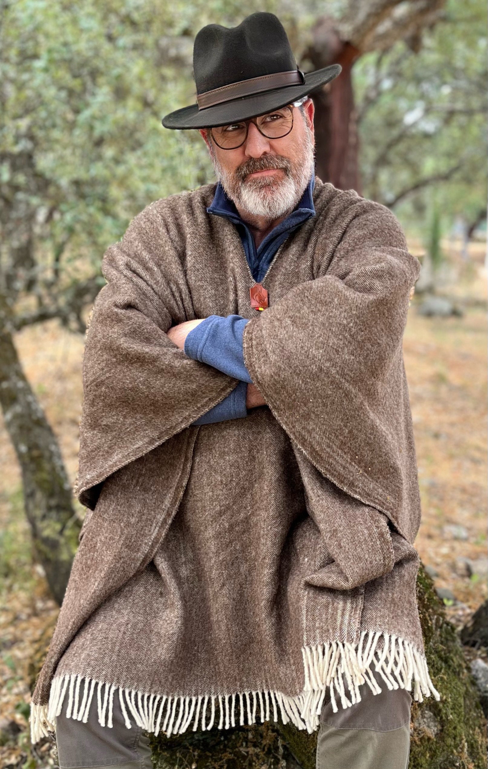 Premium 100% Merino Wool Poncho - Loomed Artisanally in Spain, a ...