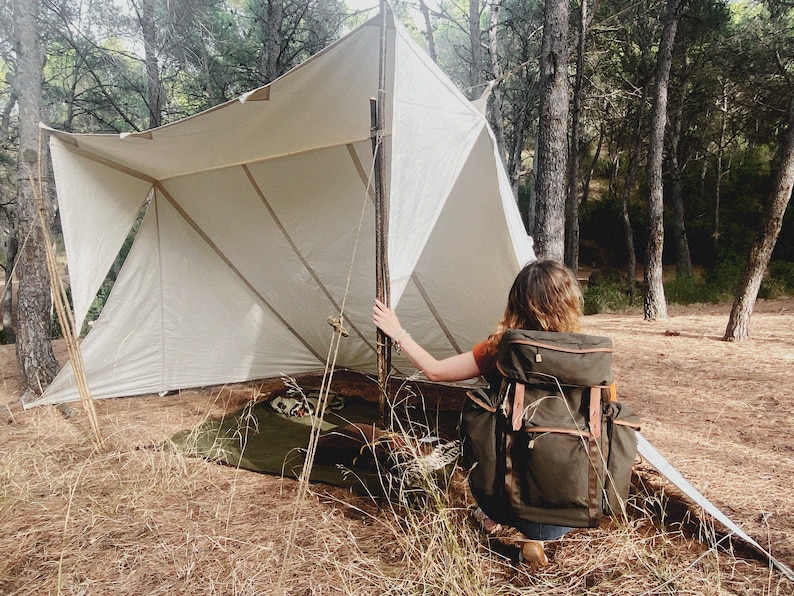 Whelen Lean-to Canvas Tent - Traditional Bushcraft and Camping Tent ...