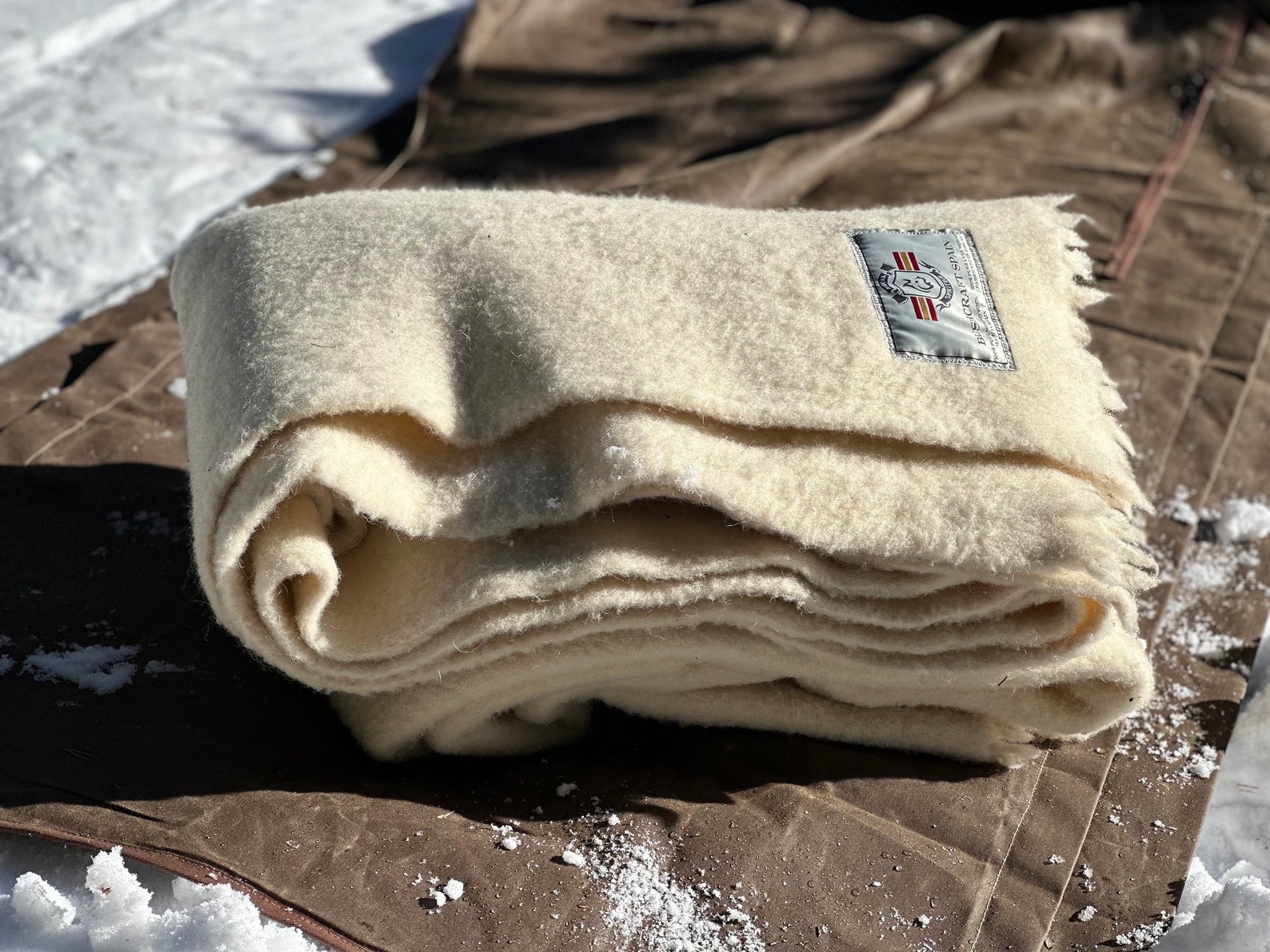Pure 100% Merino Wool Blanket Large Natural Fiber Blankets for Outdoor ...