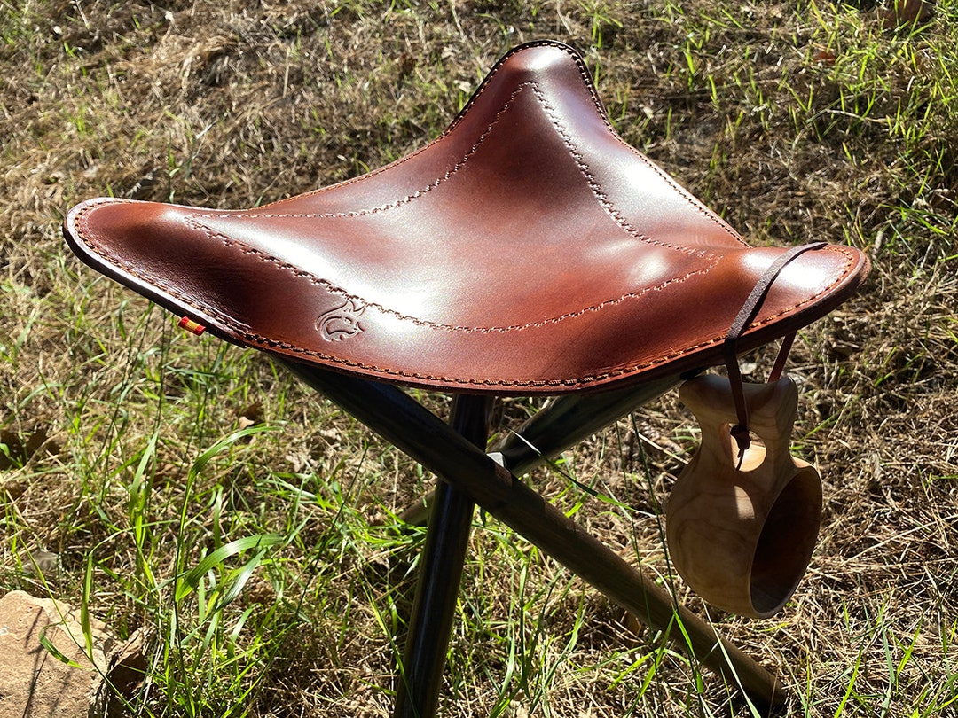 LEGS NOT INCLUDED! Leather Camp Stool for Bushcraft & Camping ...