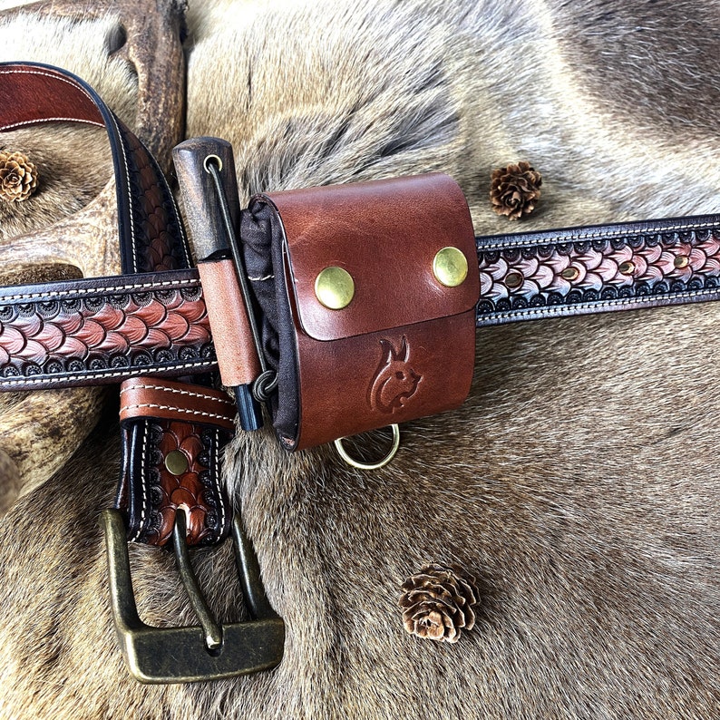 Bushcraft Foraging Pouch Belt Leather | Camping and Bushcraft | LARP ...