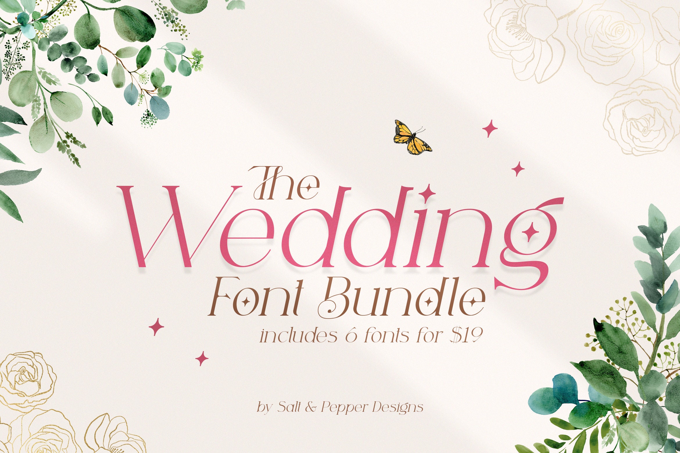 Wedding Fonts Romantic Fonts Script Fonts Procreate Fonts - Etsy