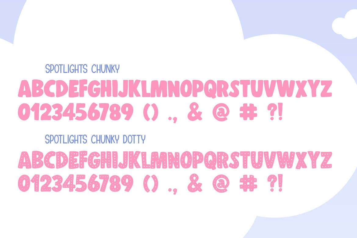 Fonts Spotty Fonts Dotty Fonts Thick Fonts Chunky Fonts | Etsy