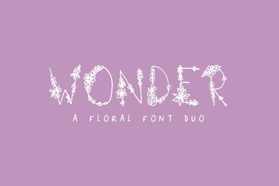 Fonts Floral Fonts Flower Fonts Doodle Fonts Sketch Fonts - Etsy