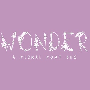 Fonts, Floral Fonts, Flower Fonts, Doodle Fonts, Sketch Fonts, Cute ...