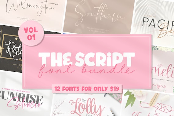 Fonts Script Fonts Handwriting Fonts Craft Fonts Wedding - Etsy