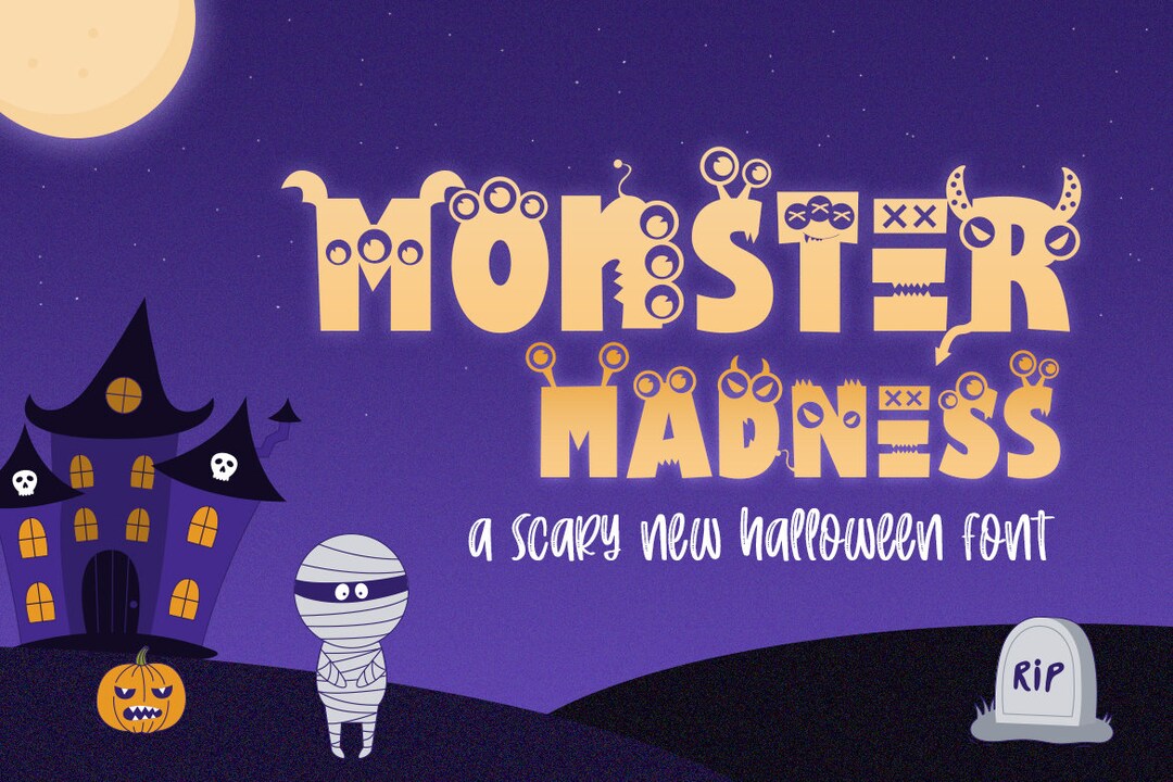 Fonts Halloween Fonts Scary Fonts Monster Fonts Trick or - Etsy