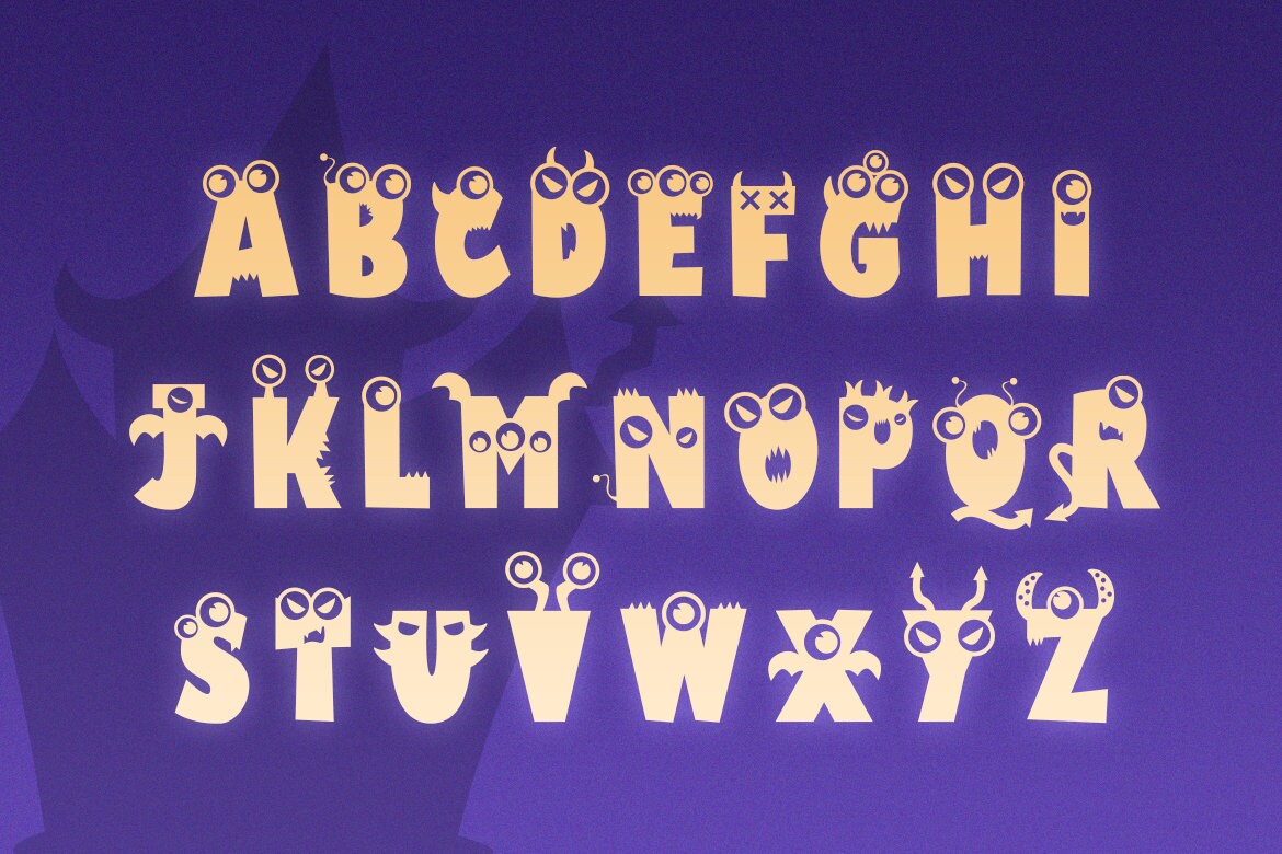 Fonts Halloween Fonts Scary Fonts Monster Fonts Trick or - Etsy