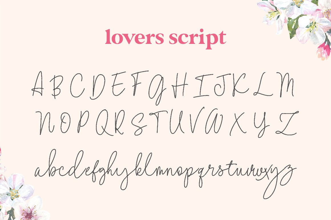 Fonts Script Fonts Love Font Heart Fonts Craft Fonts - Etsy