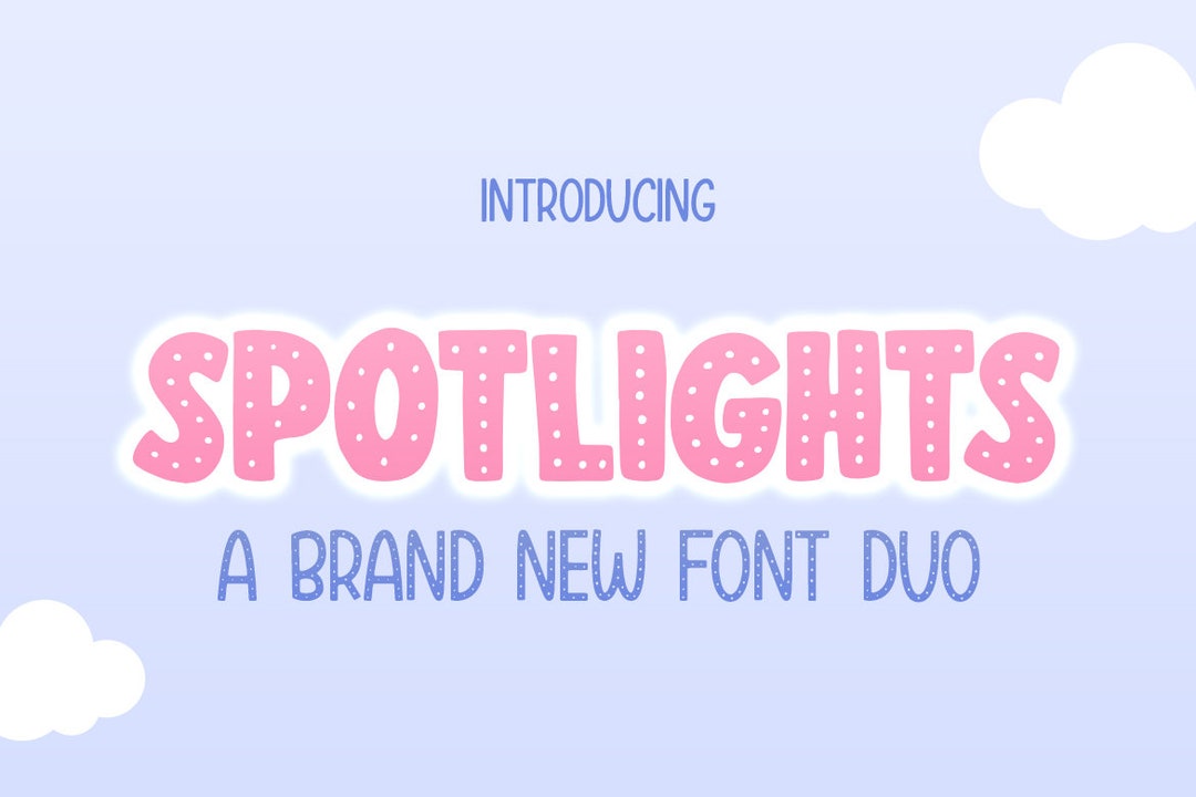 Fonts Spotty Fonts Dotty Fonts Thick Fonts Chunky Fonts - Etsy