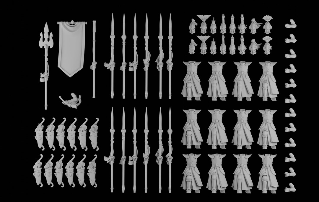 High Elf Multipart Seaguard Wargaming Models / Fantasy Tabletop Gaming ...
