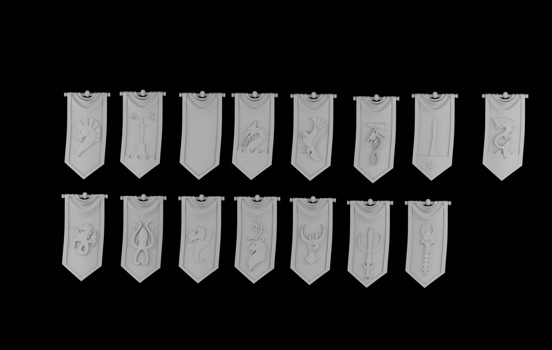 Elven Banner choose Design for Conversions Wargaming Model / Fantasy ...