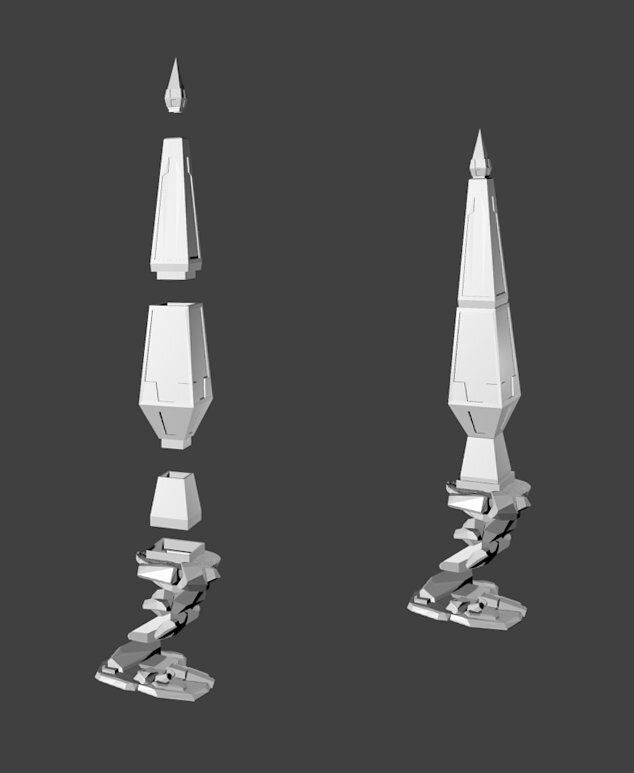 Elven Obelisk on Floating Rocks Base Wargaming Terrain / Fantasy ...