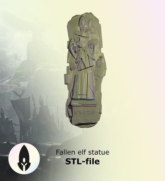 Fallen Elf Statue Wargaming Terrain / Fantasy Tabletop Gaming | Etsy