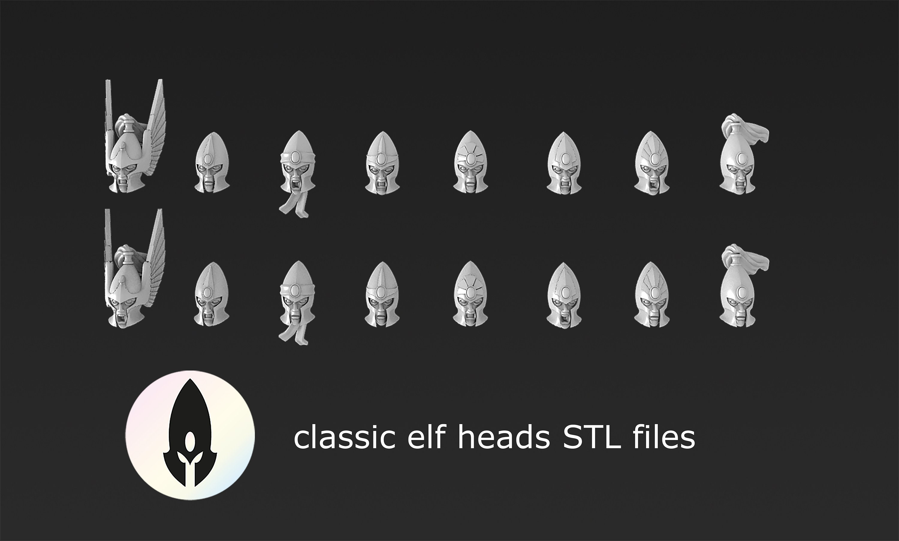 16 Classic High Elf Heads STL Files for 28mm Miniatures / - Etsy UK