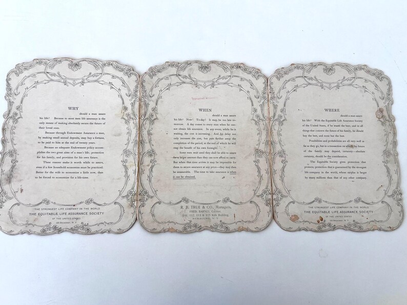 Antique 1898 Victorian Tri-fold Calendar: Embossed Romantic Scenes - Etsy