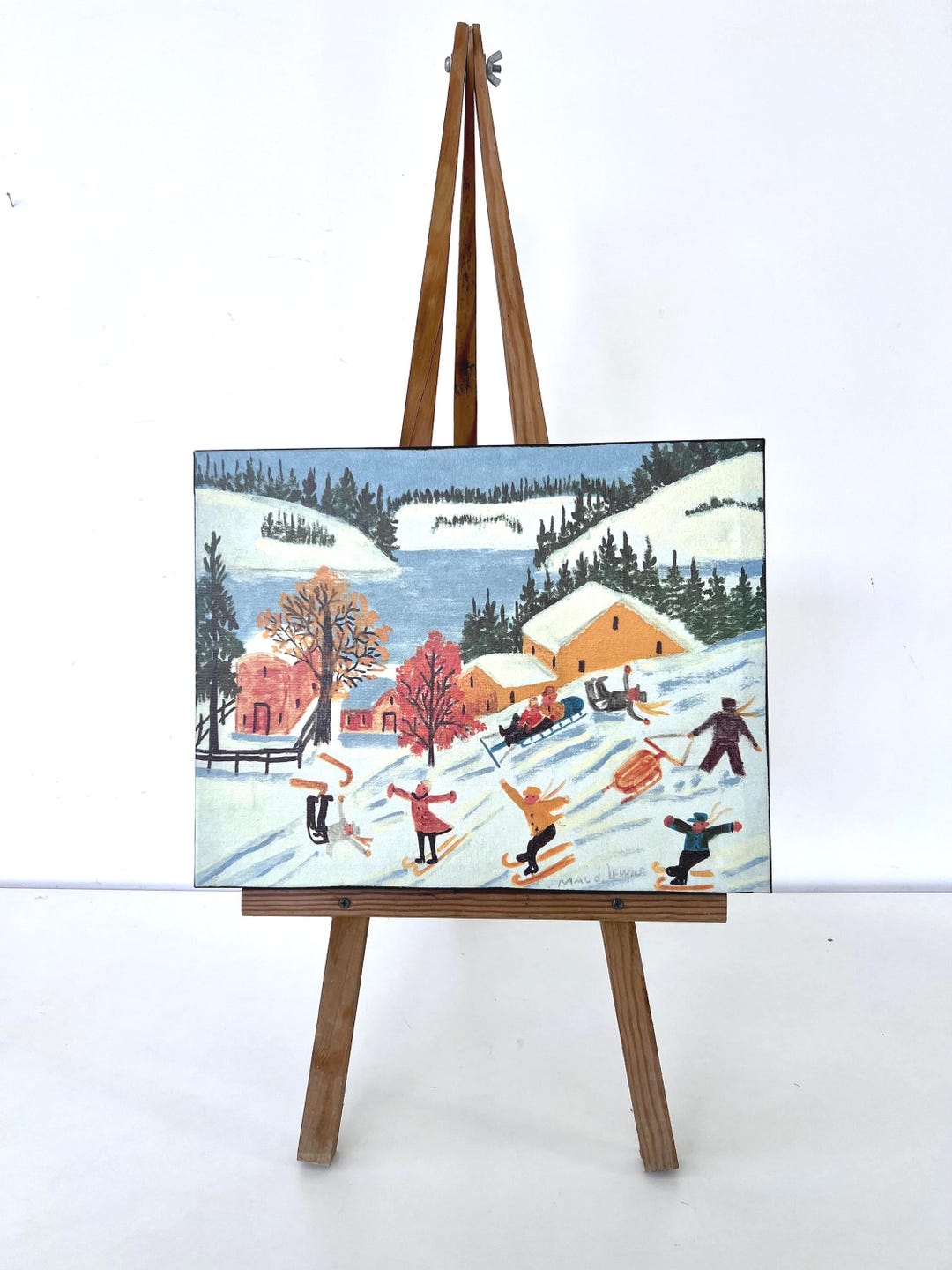 Maud Lewis Winter Scene Canvas Print, Canadian Folk Art Reproduction ...