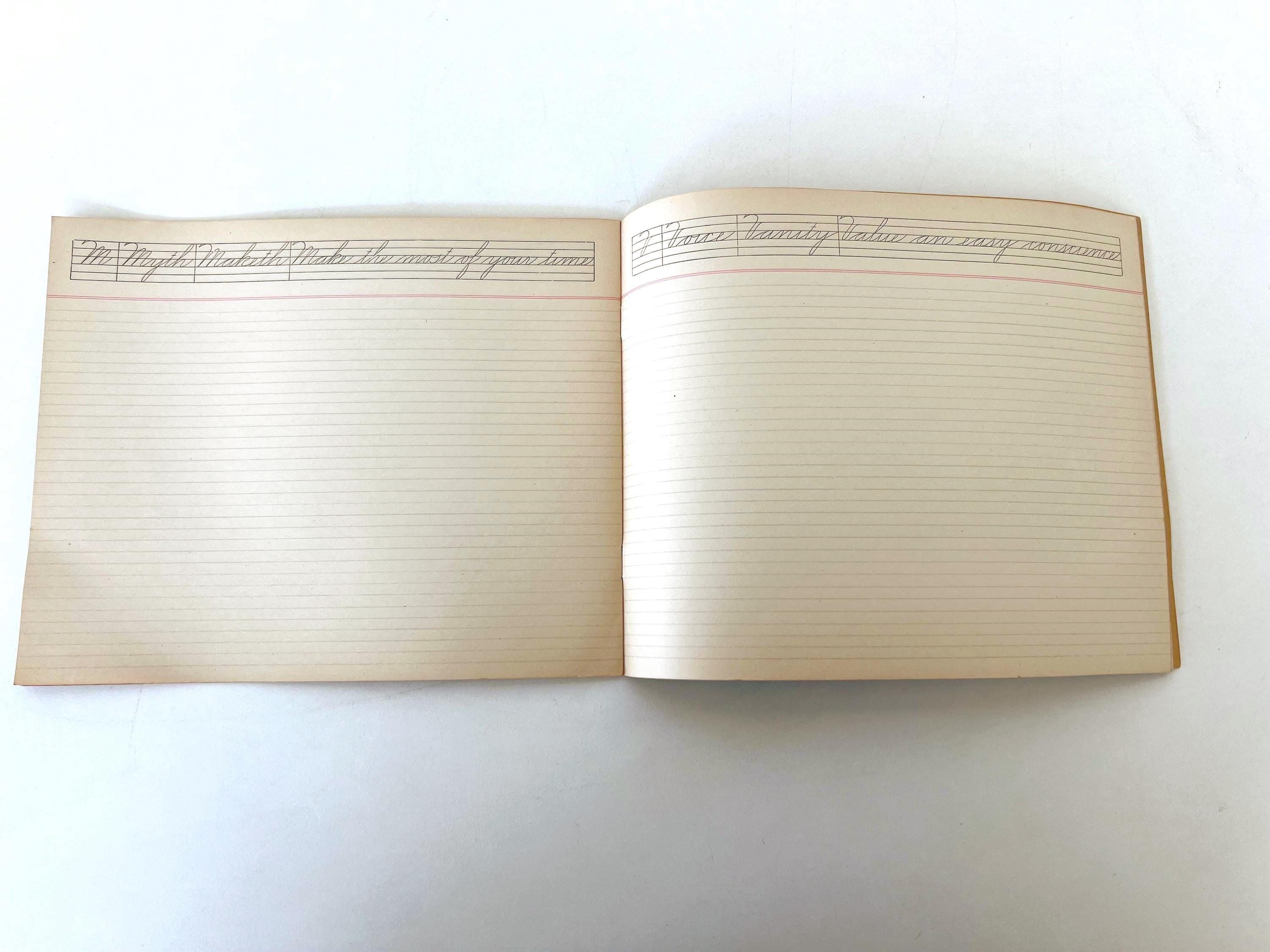 Vintage Penmanship Copybook: 1940s Canadian School Writing Practice - Etsy