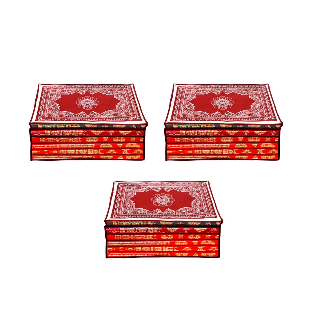 Ankit International Maroon Saree Storage Bag, Durable Large Capacity ...
