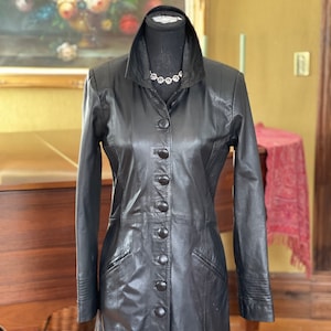 Matrix Leather Trench Coat - Etsy