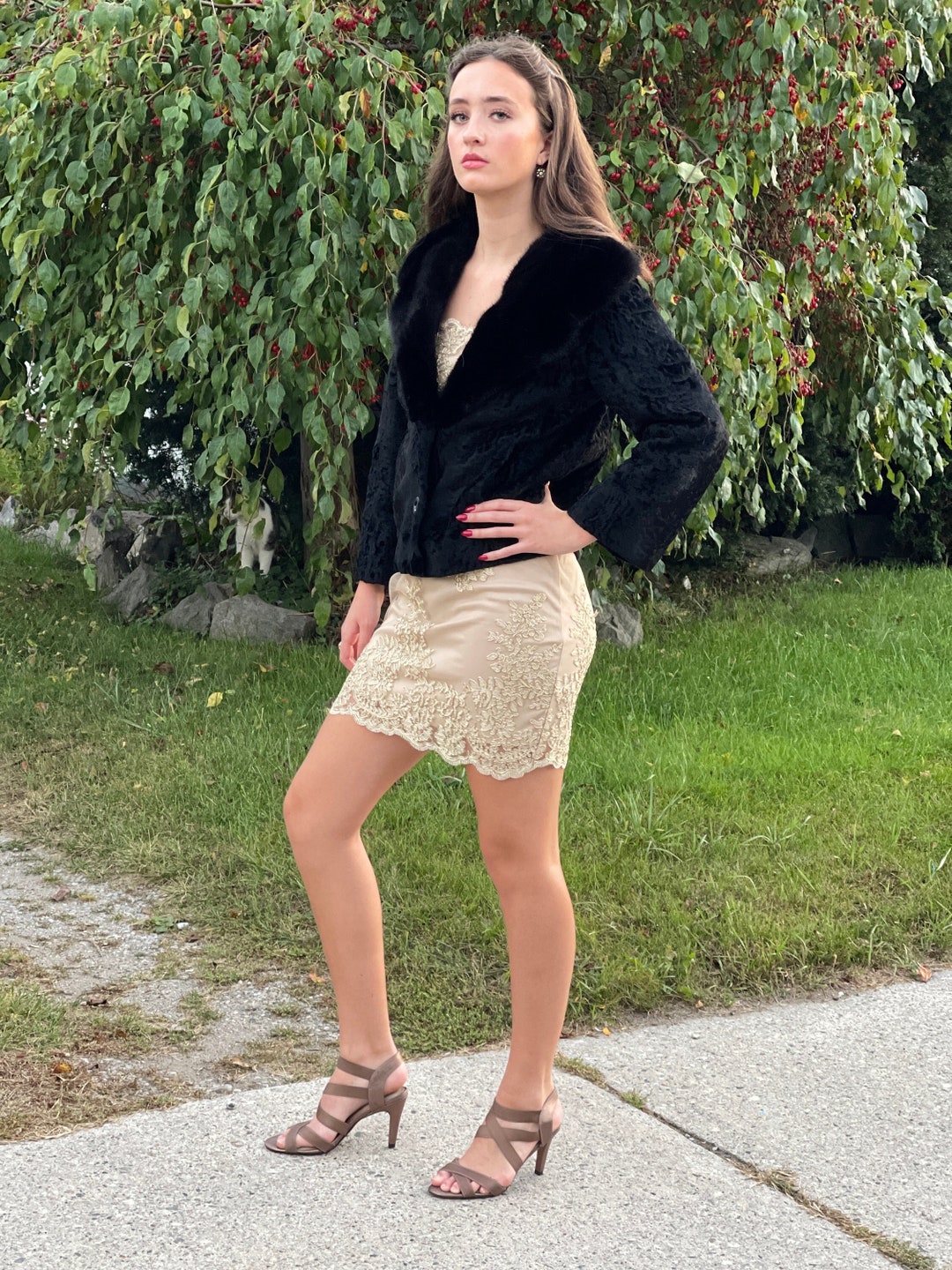 Persian Curly Lambs Wool Coat Mink Collar - Etsy