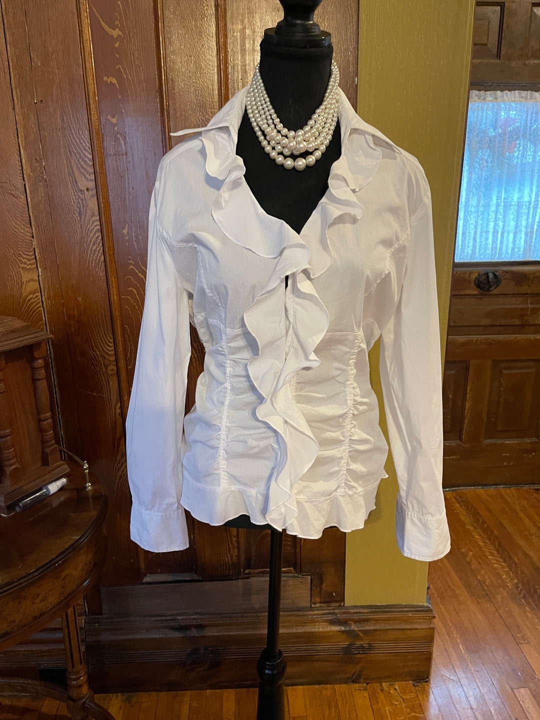 White Poet Blouse - Etsy