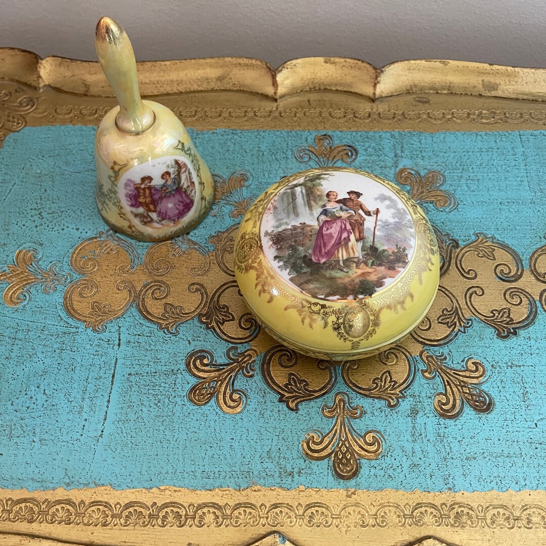 Courting Couple Trinket Dish Bell - Etsy