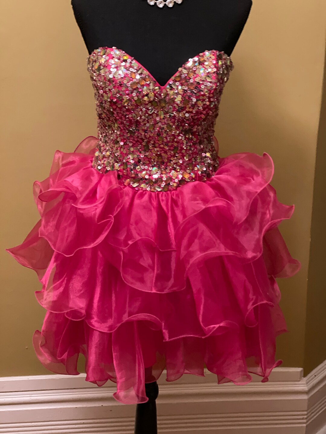 Pink Prom Mini Dress - Etsy