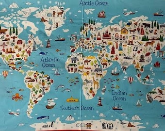 World Map Quilt | Etsy