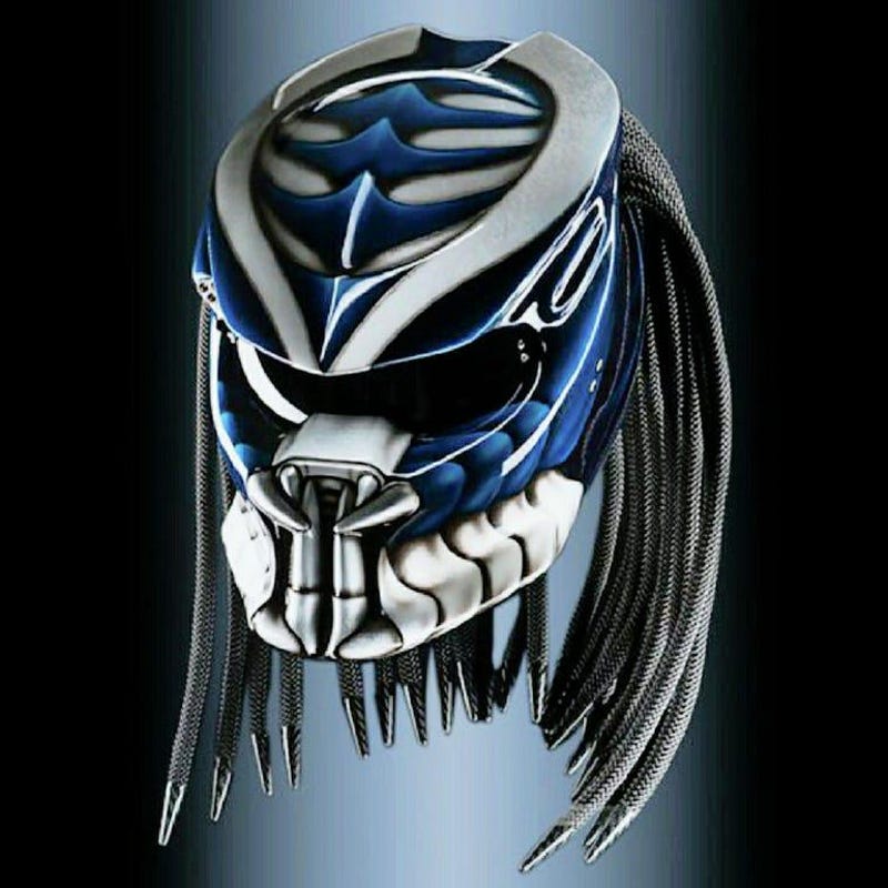 Blue Predator Helmet - Etsy