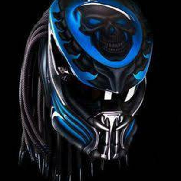 Blue Predator Helmet - Etsy