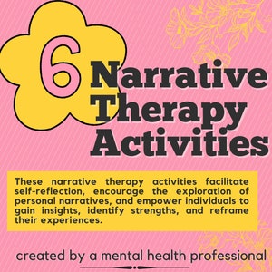 Six Narrative Therapy Activities Counseling Worksheet Download ...