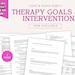 Therapy Cheat Sheet Goals PDF Therapeutic Intervention Digital Download ...