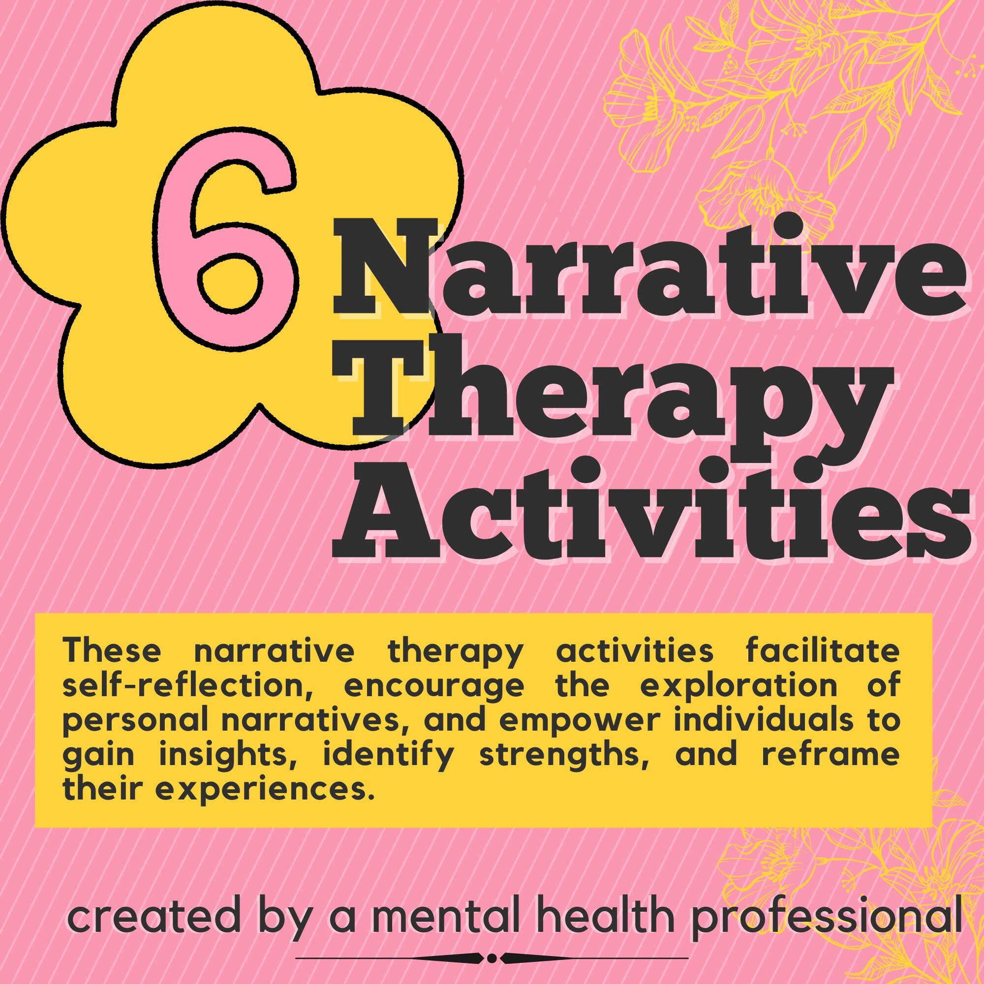 Six Narrative Therapy Activities Counseling Worksheet Download ...